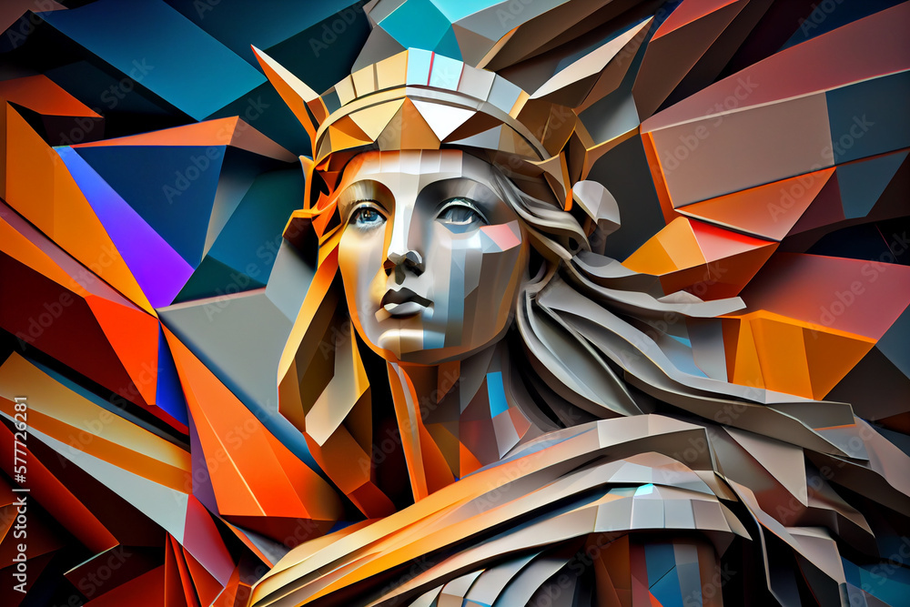 Beautiful abstract Olympian God Athena background. Generative AI ...