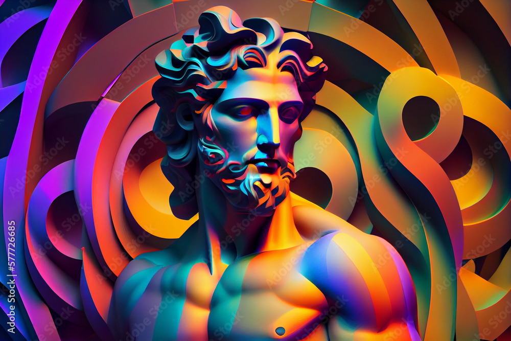 ภาพประกอบสต็อก Beautiful abstract Olympian God Dionysus background ...