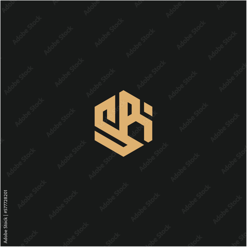 Initial Letter SR Logo - Simple Business Logo for Alphabet SR Polygon ...