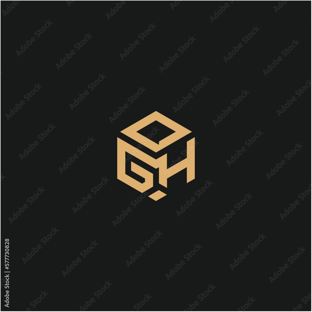 Initial GOH Linked Logo. GOH letter Type Logo Design vector Template. Abstract Letter GOH logo ...