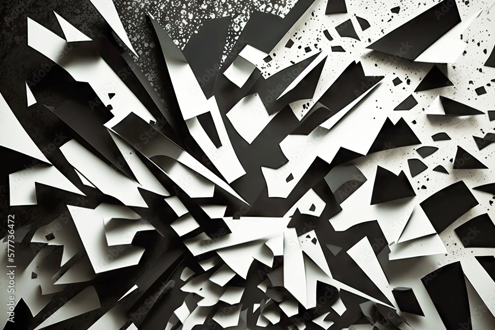 abstract background of splinters with black edges and white spots art ...