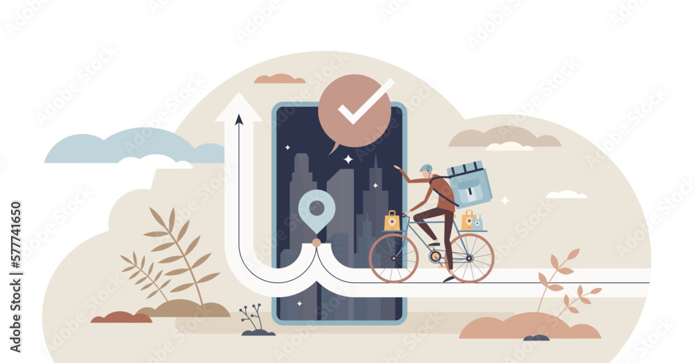 Gig economy, freelance labour contract and flexible job tiny person ...