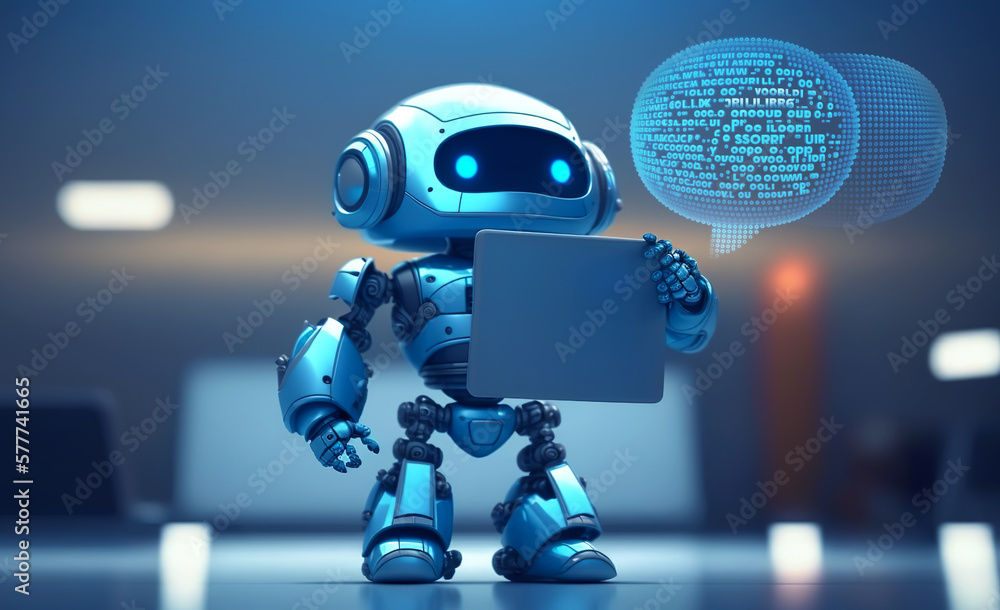 Robotic ai,chat bot.futuristic technology or machine learning data ...