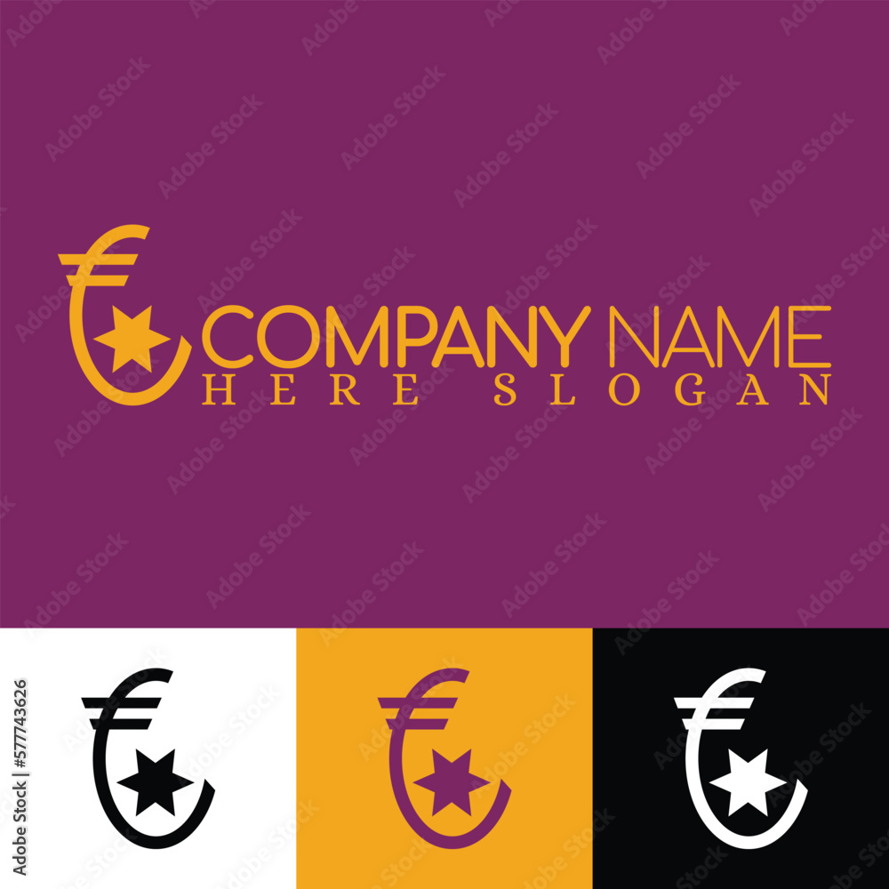 EUROSTAR symbol Icon pictorial mark logo design. Creative clean and ...