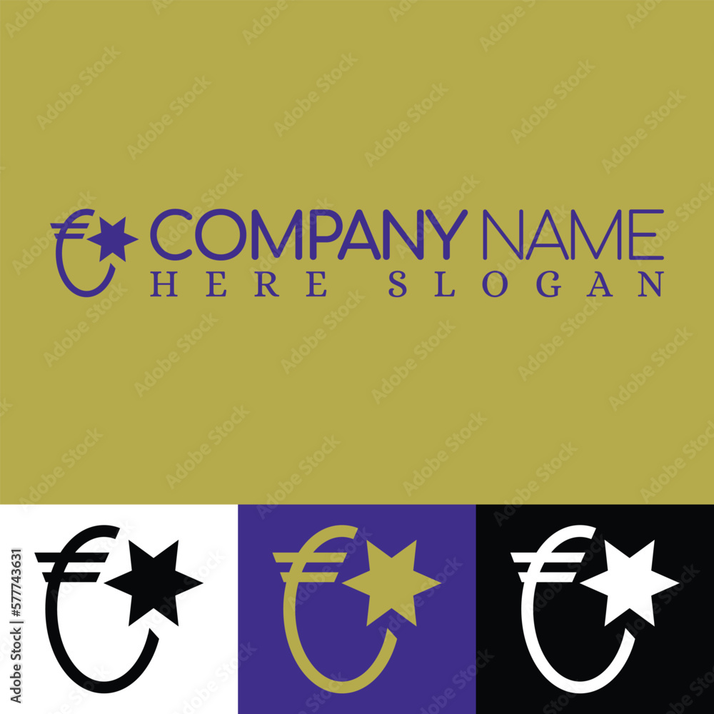 EUROSTAR symbol Icon pictorial mark logo design. Creative clean and ...