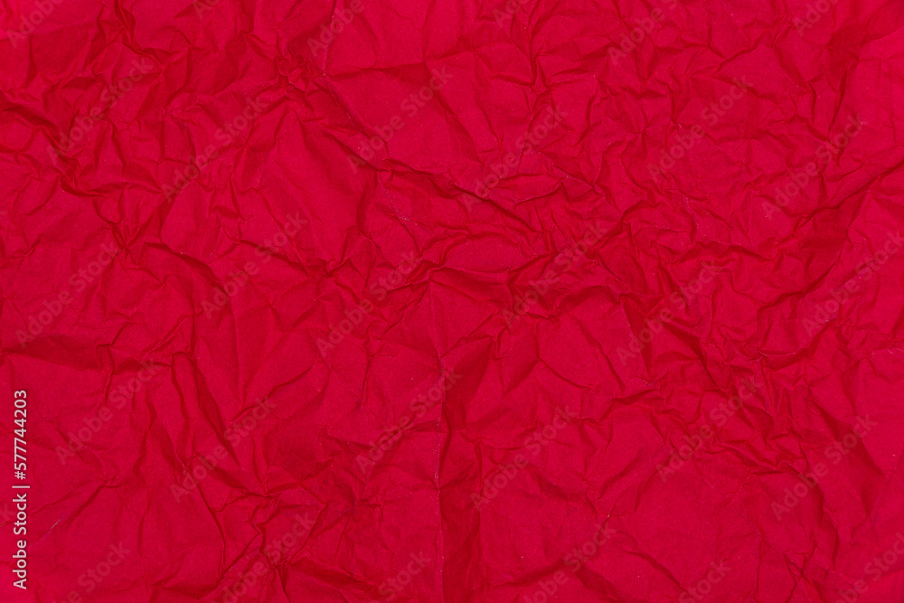 Red crumpled paper background. Crumpled red paper texture Stock Photo ...