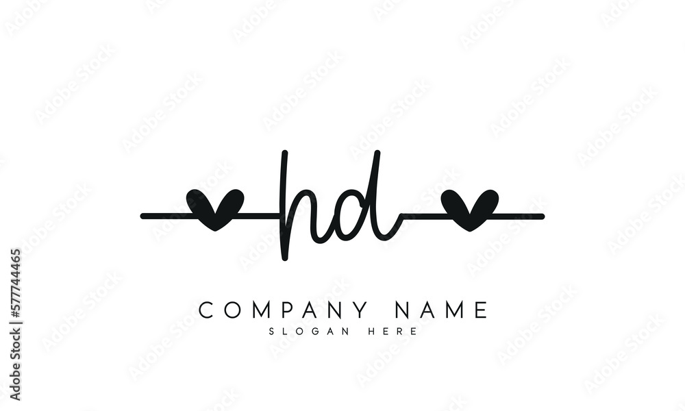 Handwriting letter hd logo design on white background. Stock Vector ...