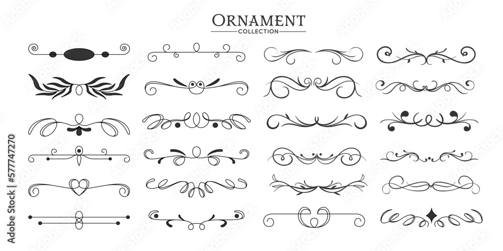 set of decorative borders in black and white colour Stock Vector ...