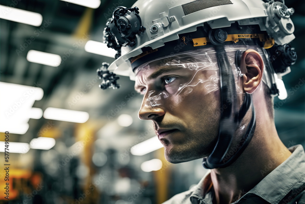 Technological engineer portrait ensuring high-quality and precise ...