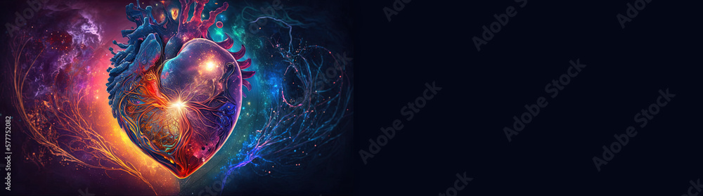 Heart home of the soul, concept, beautiful esoteric heart connected to ...