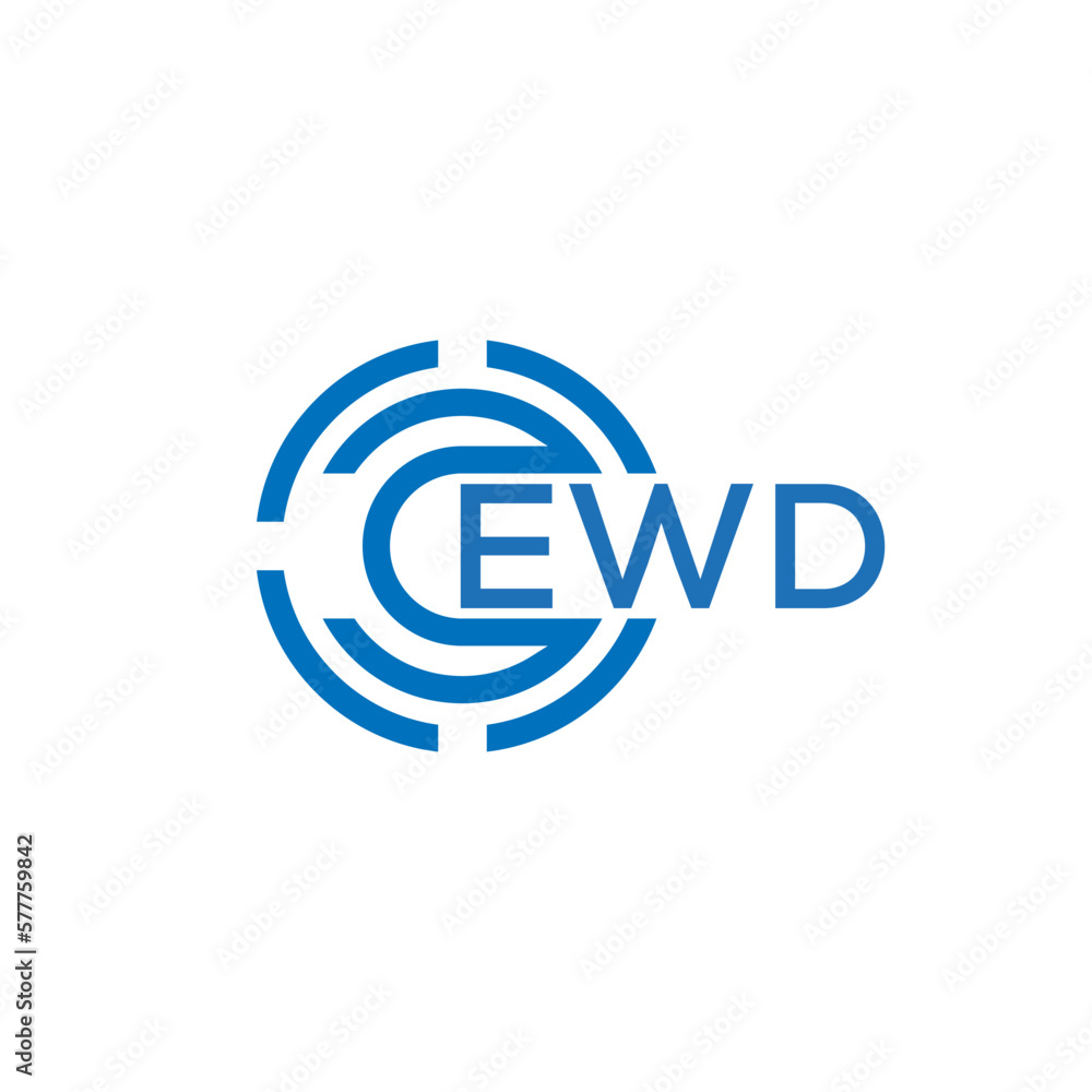 EWD letter logo design. EWD creative initial letter logo concept. EWD ...
