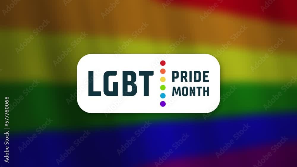 Banner dedicated to LGBT PRIDE month. Video transition from white to ...