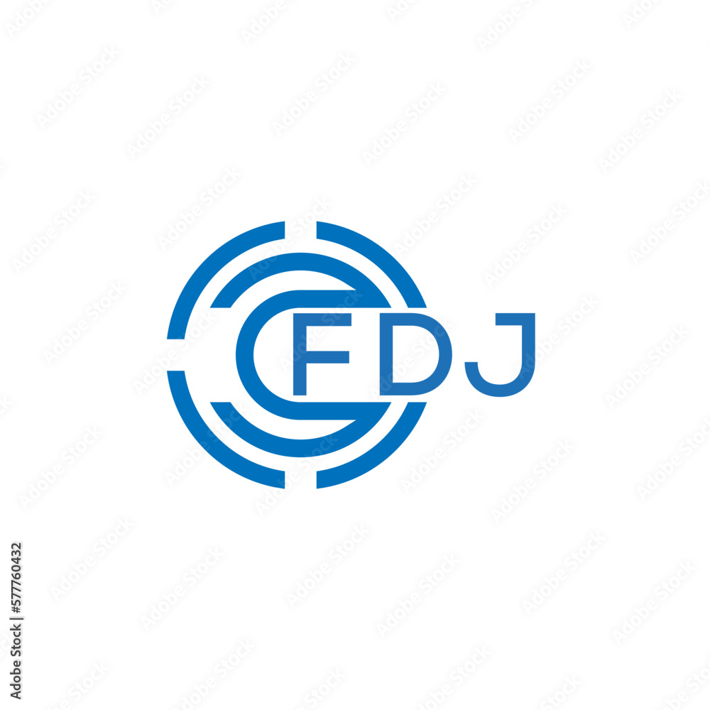 FDJ letter logo design. FDJ creative initial letter logo concept. FDJ ...