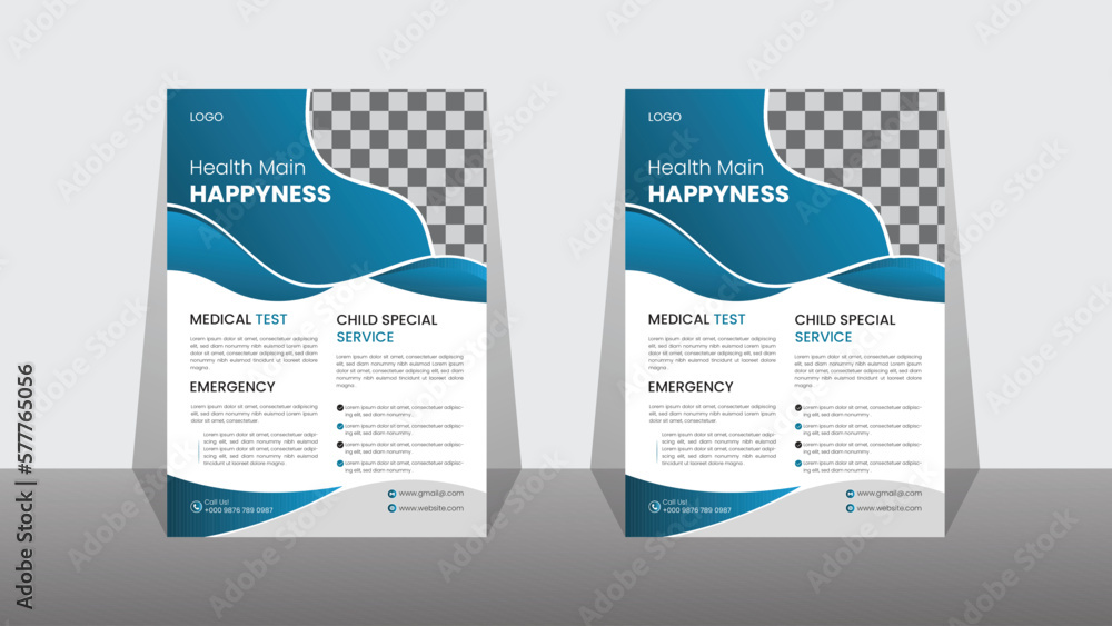 medical flyer , pack template , brochure , Vector , Layout ,cover , A4 ...
