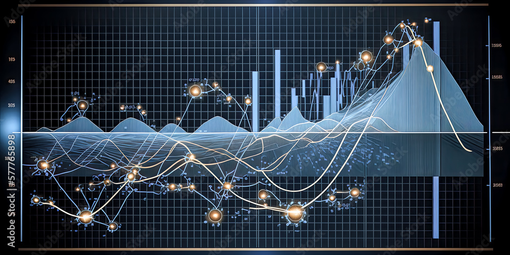 A mysterious blue graph is slowly revealed against a transparent ...