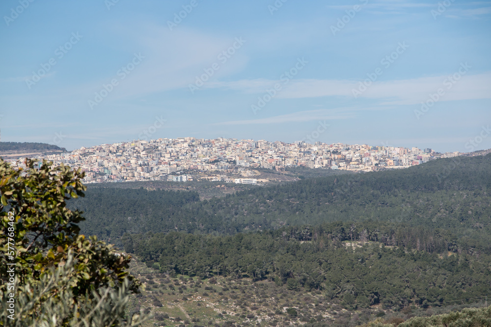 view of the surrounding area from Mount Tabor, that is from the ...