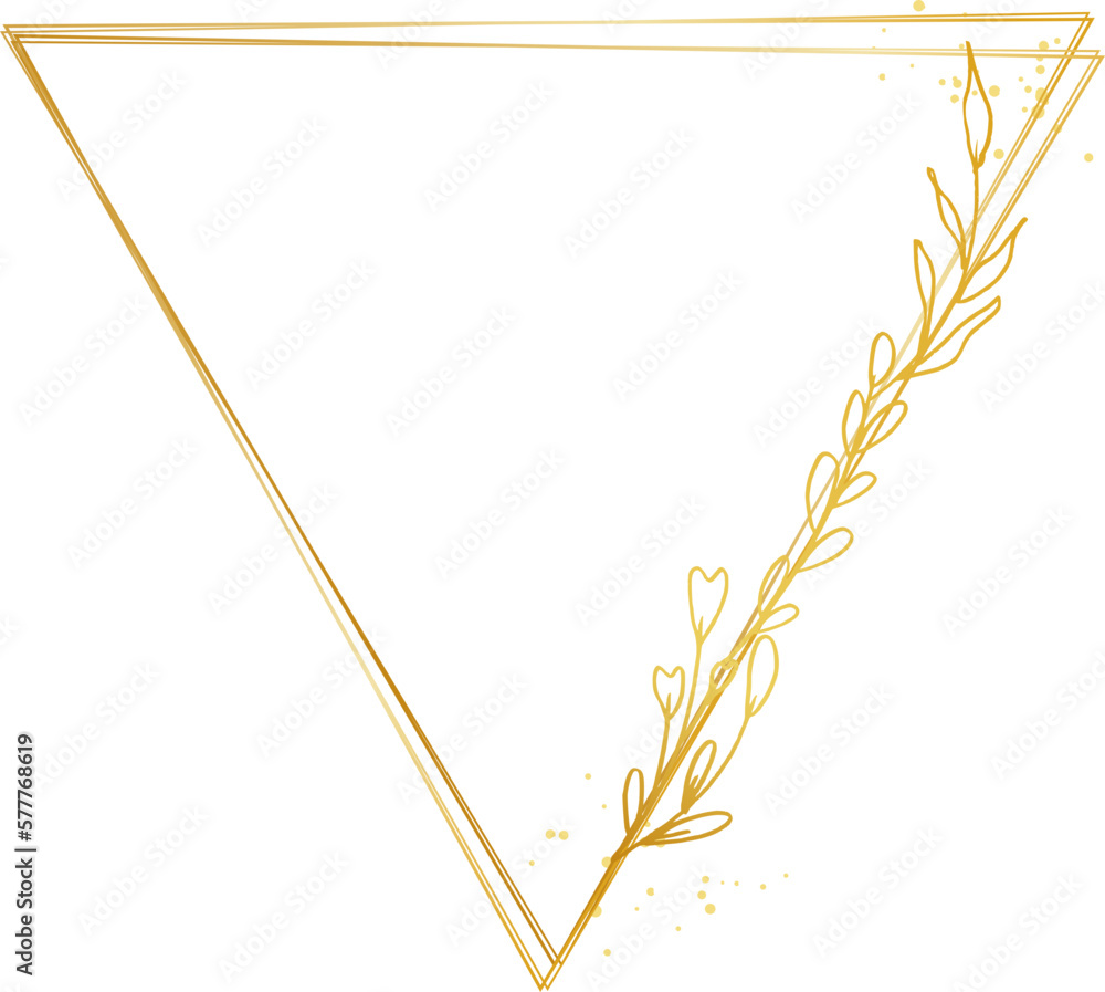 Luxury gold floral border for invitation Stock Vector | Adobe Stock