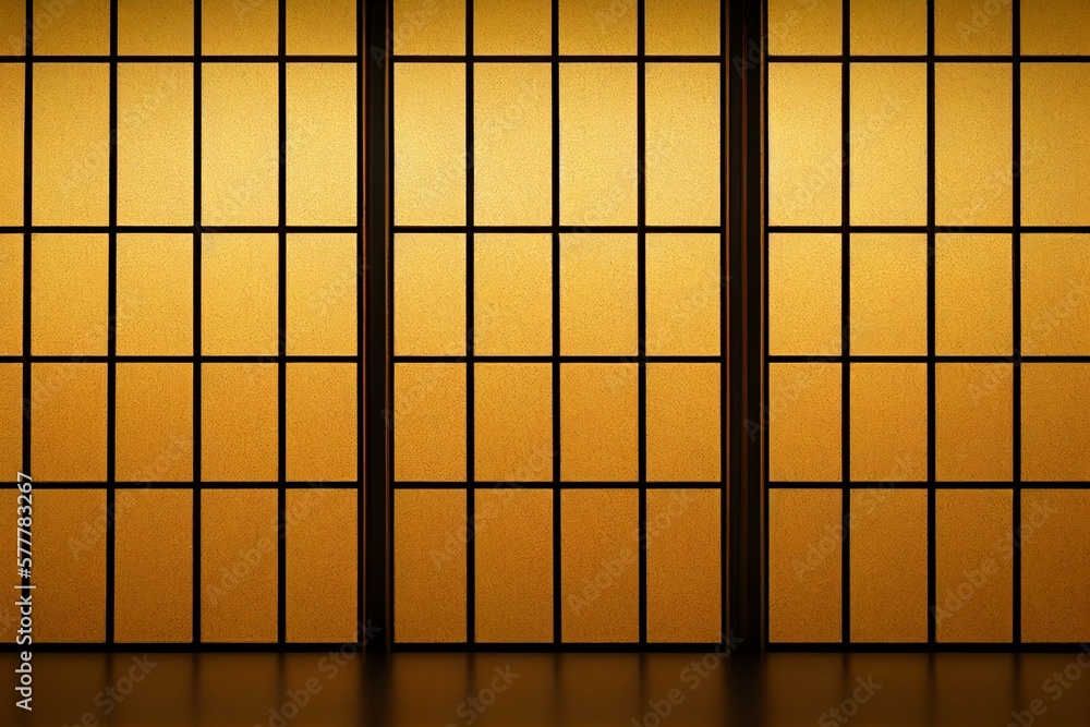 Realistic Jail bars golden, prison background iron interior. Yellow ...