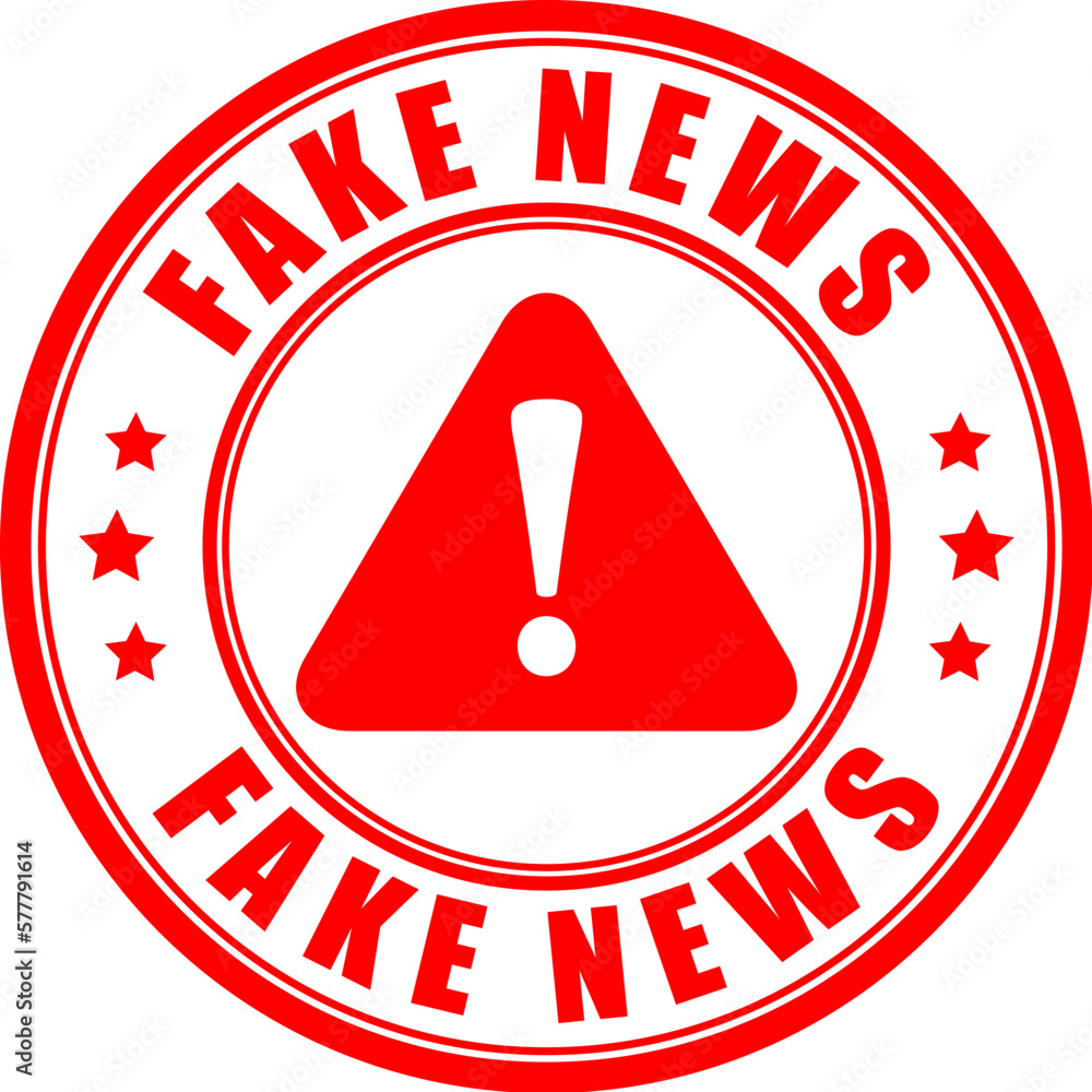Fake news alert sign Stock Vector | Adobe Stock