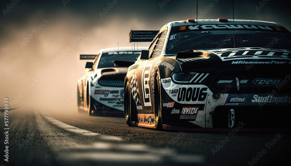 NASCAR, Motorsports, Generative AI, Illustration Stock Illustration ...