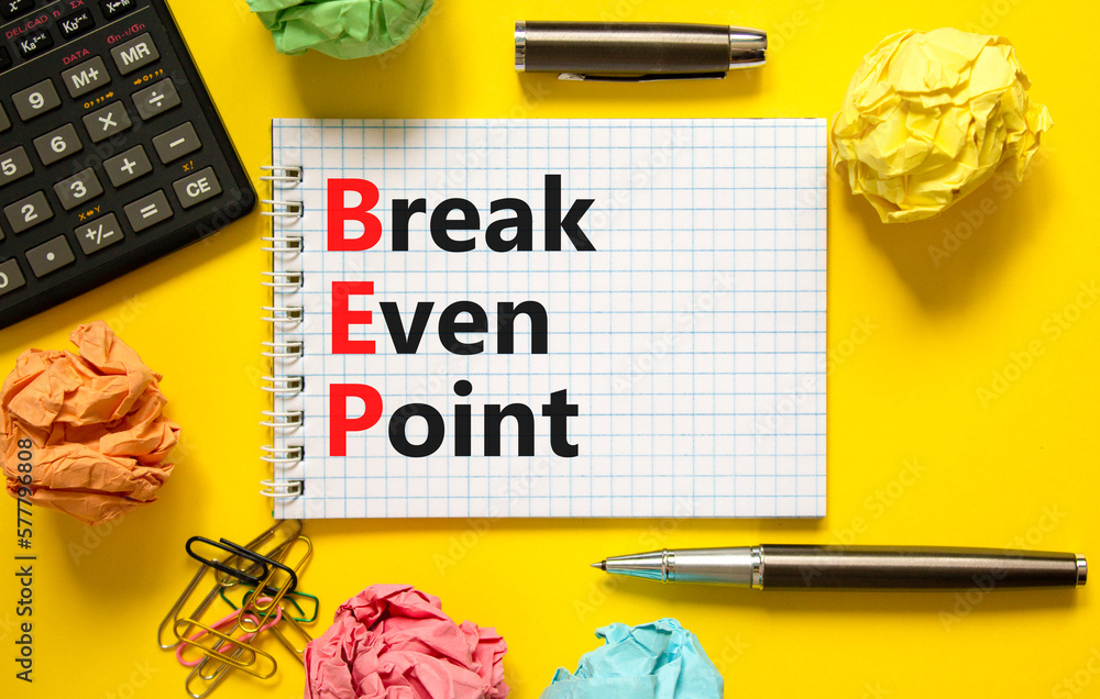 BEP break even point symbol. Concept words BEP break even point on ... BEP break even point symbol. Concept words BEP break even point on ...