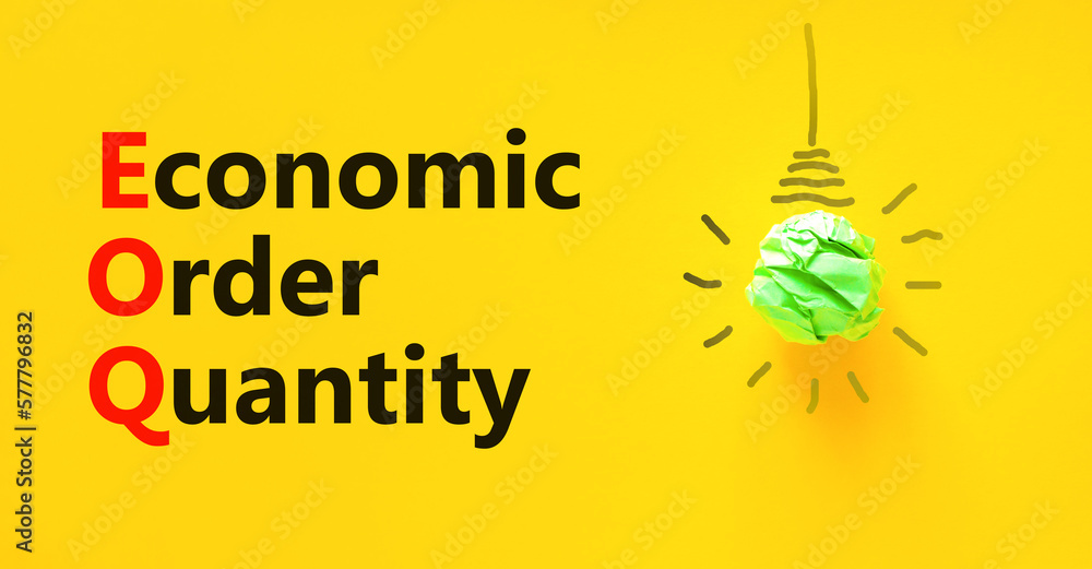 EOQ economic order quantity symbol. Concept words EOQ economic order ...