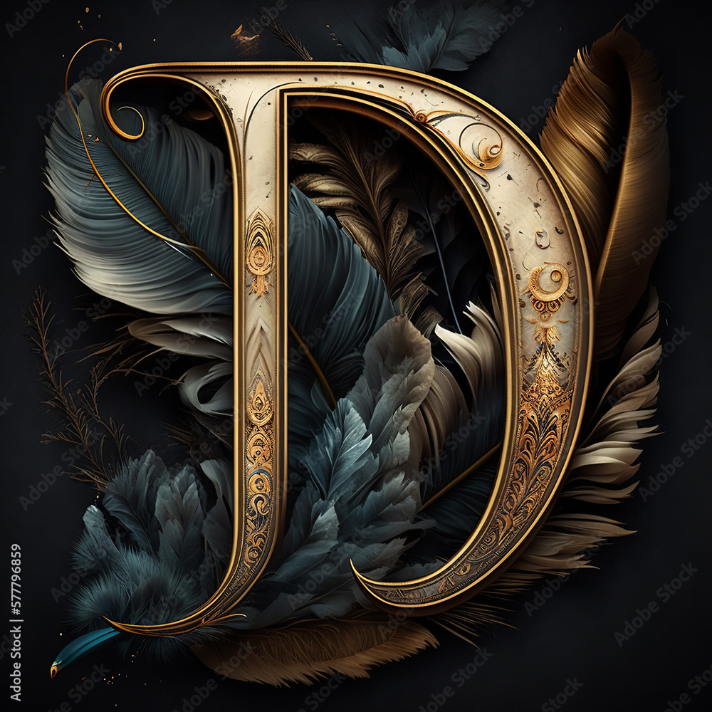 feather, letter, alphabet, pen, quill, bird, ink, vector, writing ...