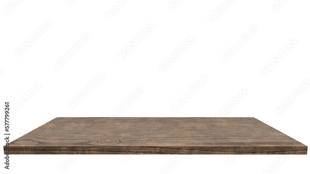 brown wooden shelf table product display board countertop Stock Photo ...