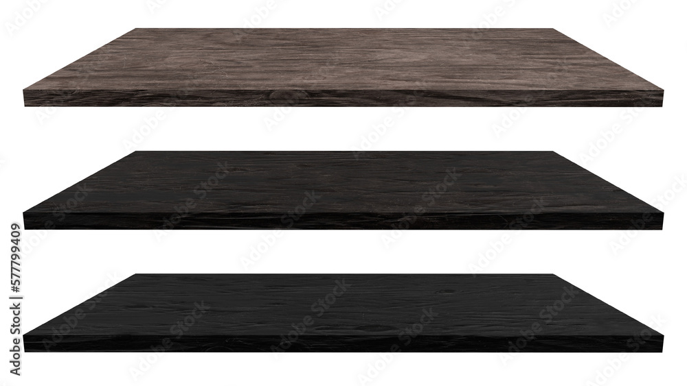 brown wooden shelf table product display board countertop Stock Photo ...