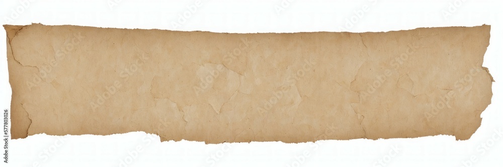 Horizontal paper scroll or parchment manuscript. Vintage concept. AI generated, human enhanced ...