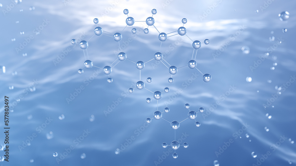 clomipramine molecular structure, 3d model molecule, tricyclic ...