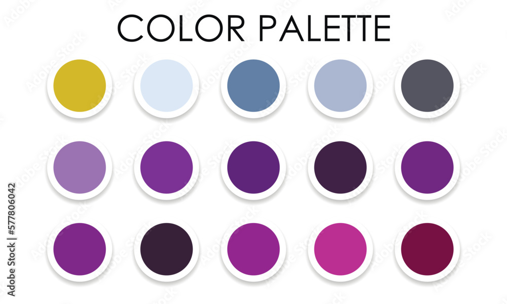 Collection of trendy color combinations. Color palette. Vector ...