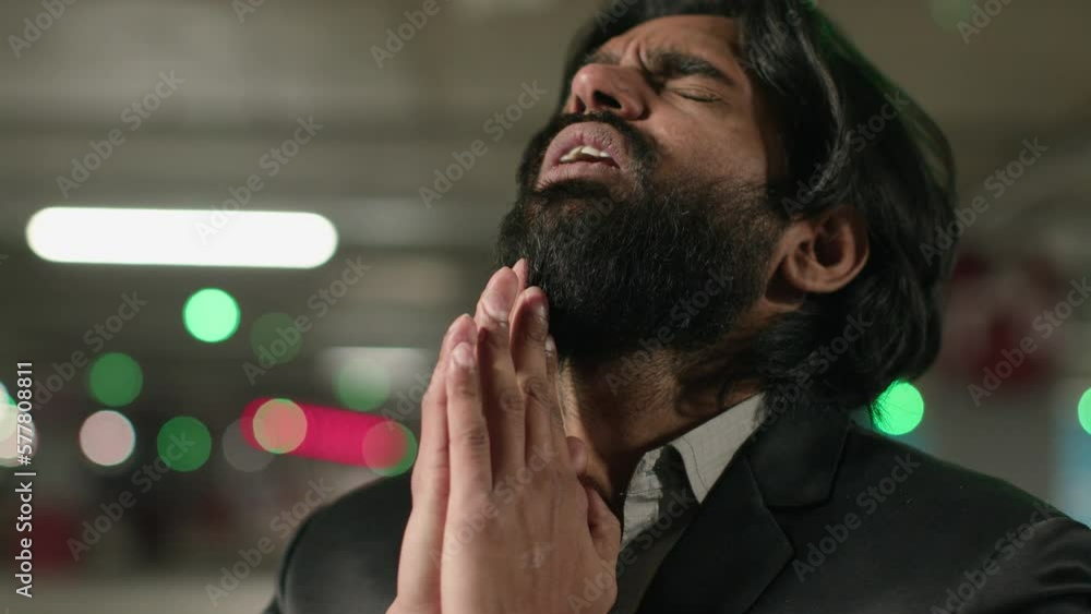 Frustrated stressed young indian man suffering due to life grief feel ...