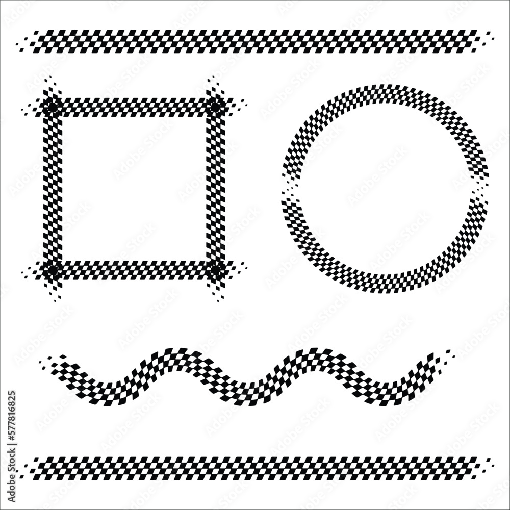 Sport race track flag lines and frames Stock Vector | Adobe Stock