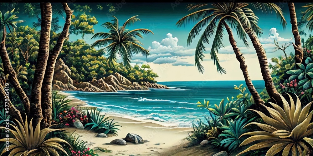 Exotic tropical beach for summer vacation. Desert island - desolate ...