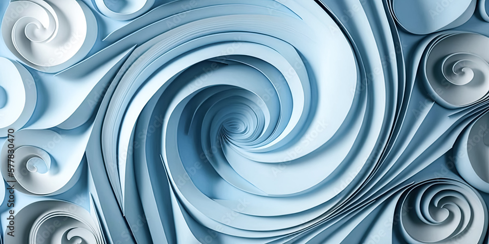 A Wrinkled light blue paper serves as a background for this generative ...