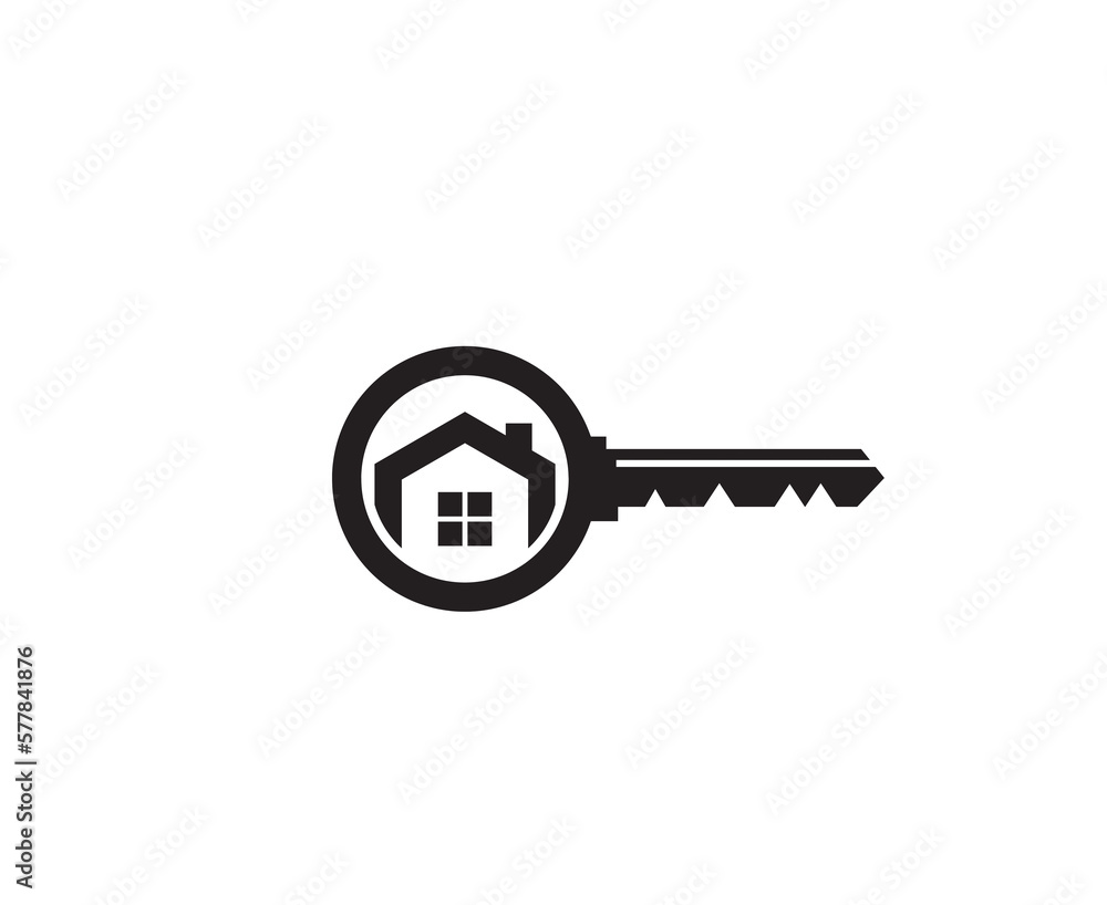 House key logo design isolated on transparent background Stock ...