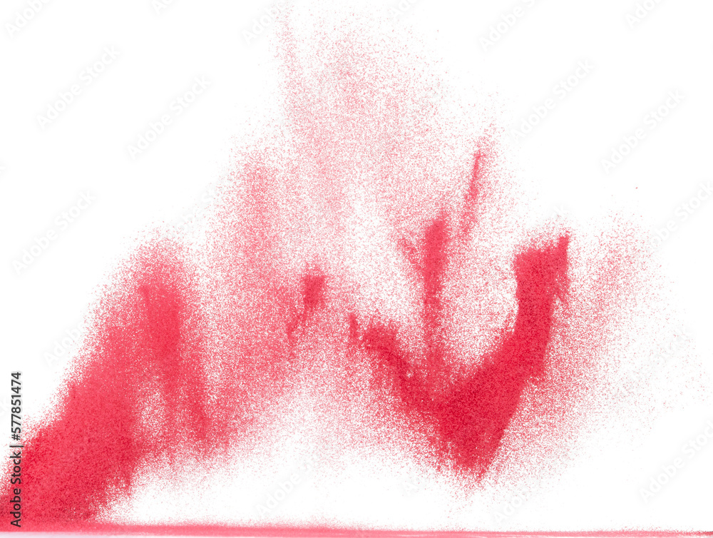 Small size red Sand flying explosion, blood sands grain wave explode ...