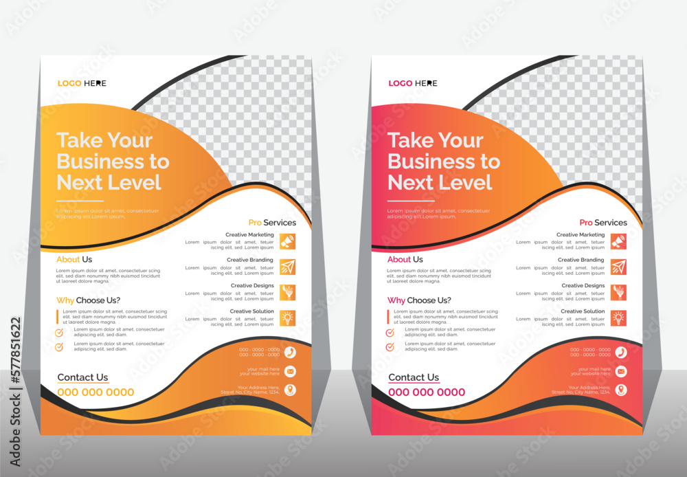 Corporate business flyer template, Modern digital marketing agency ...