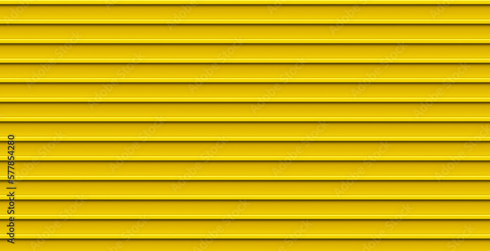Yellow line pattern metal wall. Iron striped fence background. Plastic ...