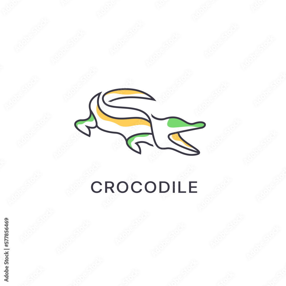 crocodile alligator predator reptile logo icon symbol, crocodile logo ...