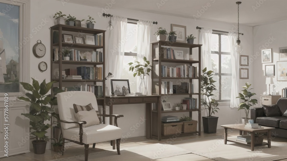 4K resolution or higher, Modern room interior. Generative AI Technology ...