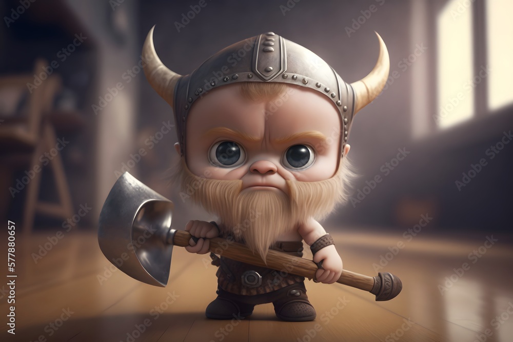 viking character created using AI Generative Technology Stock ...