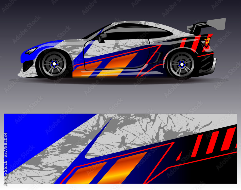 Car wrap decal graphics. Abstract eagle stripe grunge racing and sport ...