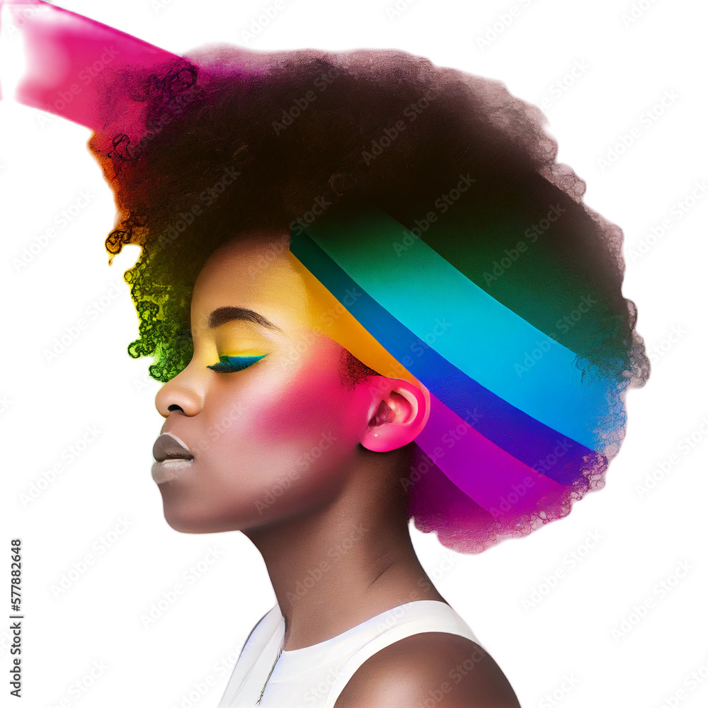 Woman activist for lgbtq rights with rainbow flag, cartoon ...