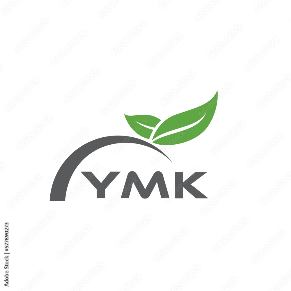 YMK letter nature logo design on white background. YMK creative ...