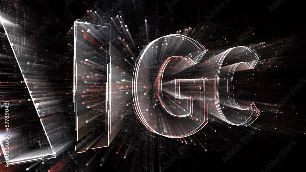 4k AIGC animated word tag cloud,Ai generated content,text design animation.The Matrix style ...