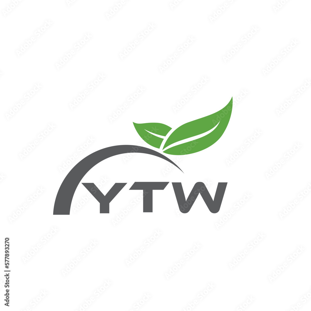 YTW letter nature logo design on white background. YTW creative ...