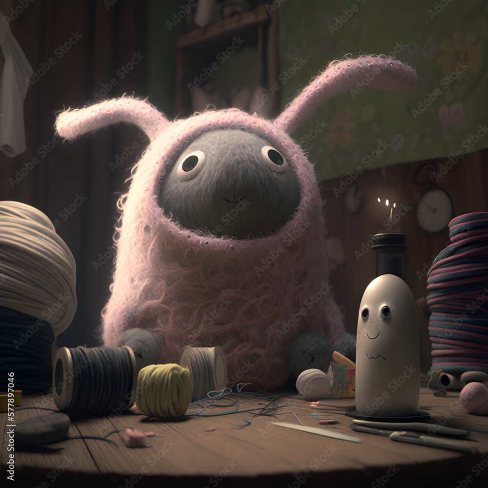 wool fabric, characters and their transformation, animation, animation ...