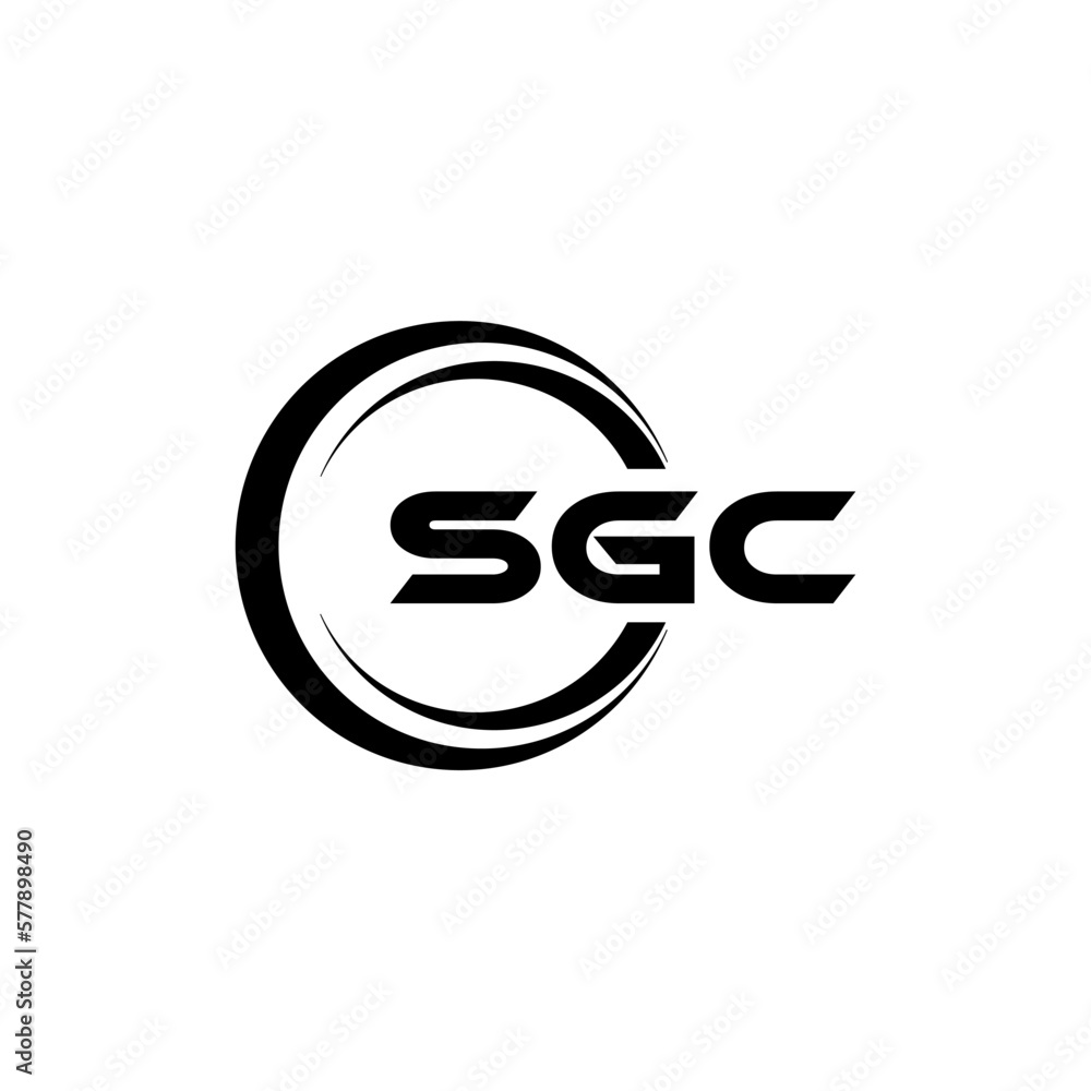 SGC letter logo design with white background in illustrator, cube logo ...